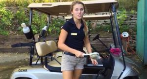 How A Golf Cart Is Cleaned At The Pro Shop After A Round On The Course