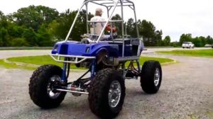 Lifted Club Car Golf Cart With A Blown V8 That Will Drive Over Your 48 Volt